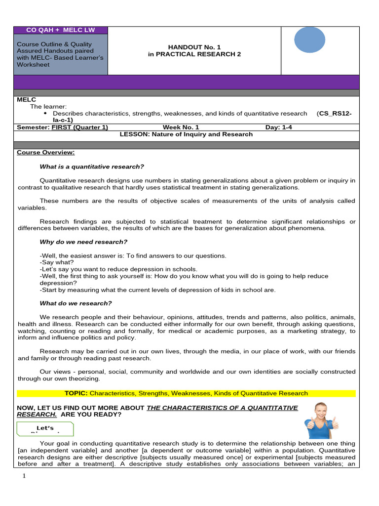 PR2 Week 1 Handouts | PDF