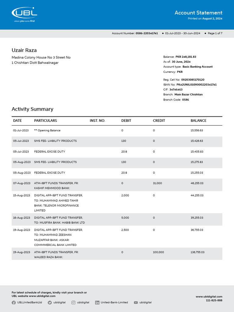 Account Statement | PDF