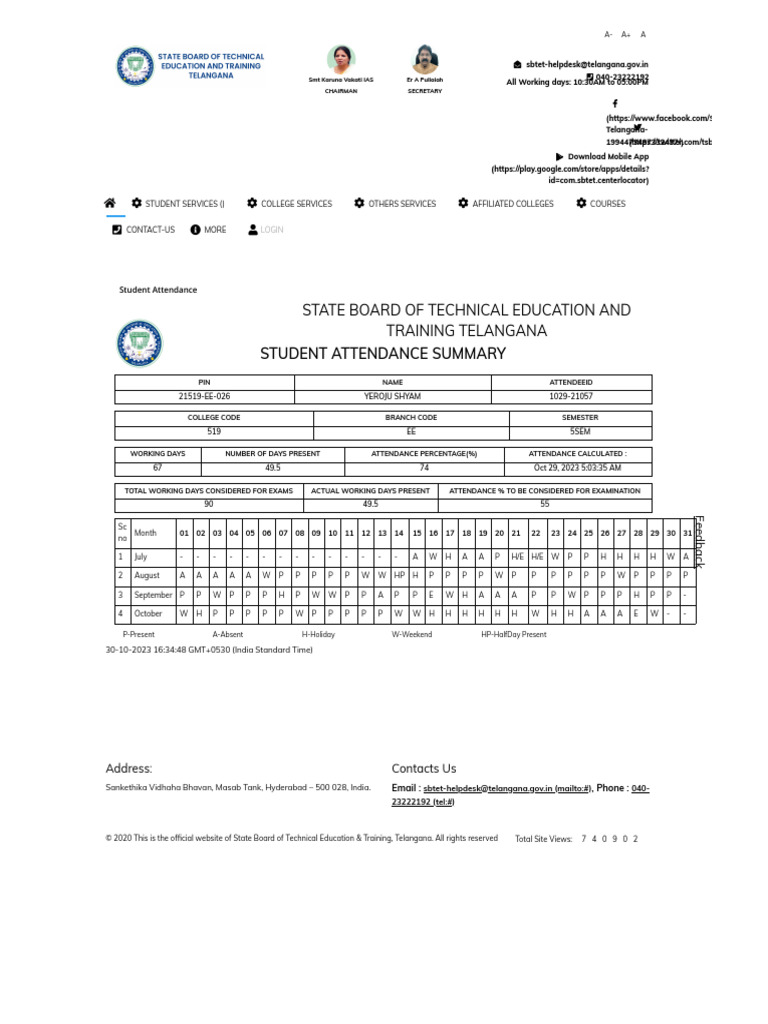 Attendance Sheet21519 Ee 026 | PDF