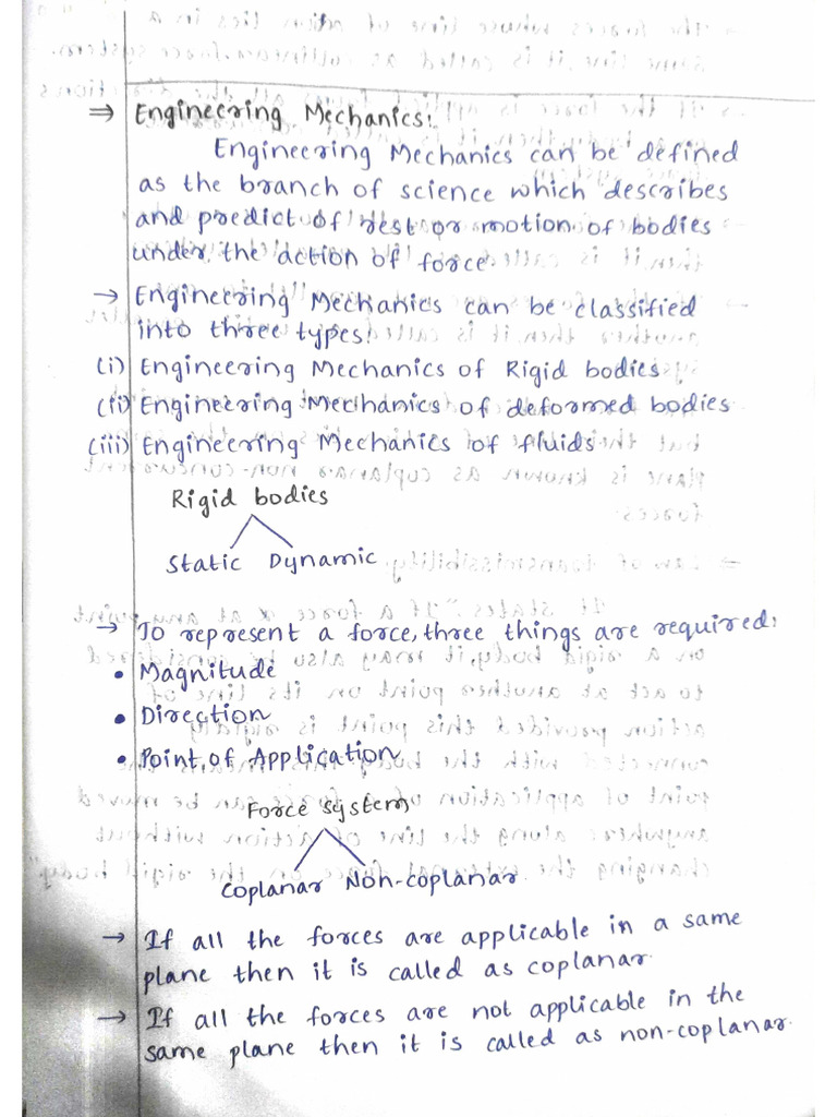 Engineering Mechanics Notes | PDF