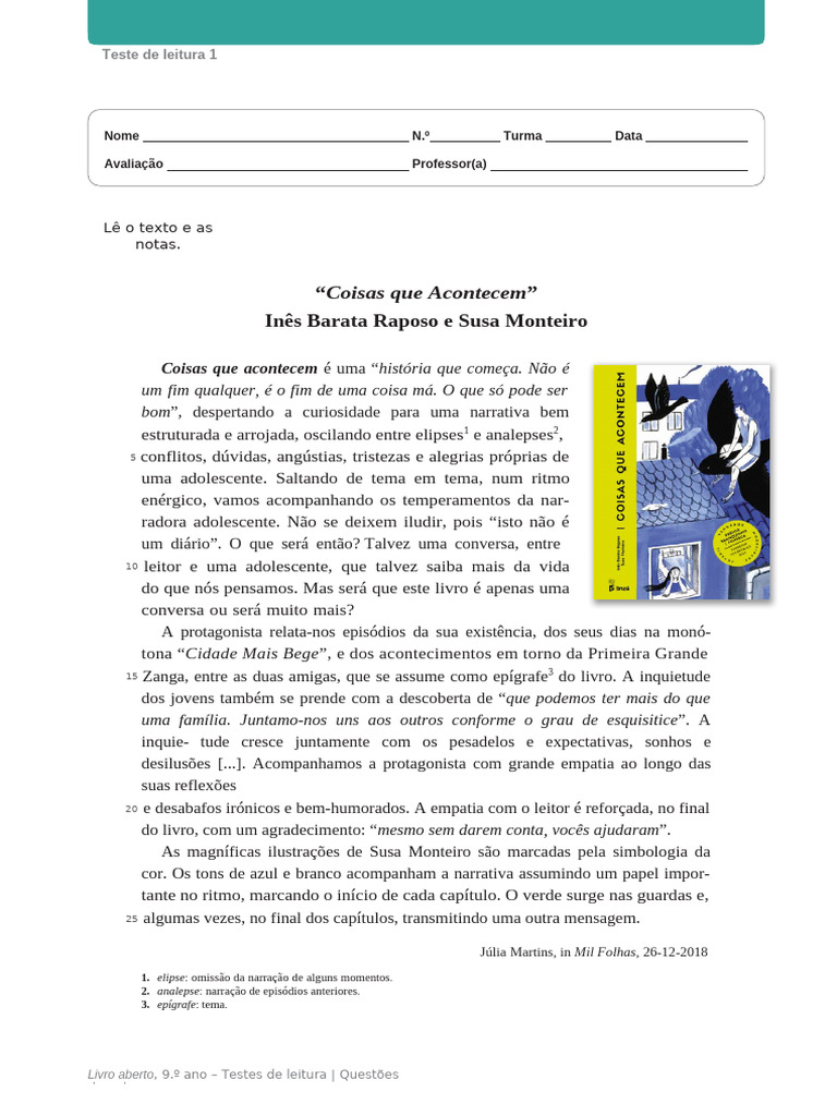 Lab9 Teste Leitura 1 | PDF