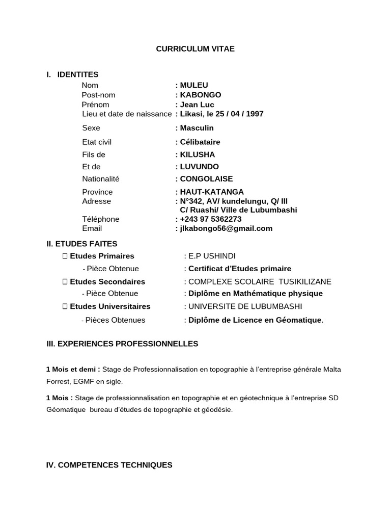 CV MULEU Jean Luc | PDF