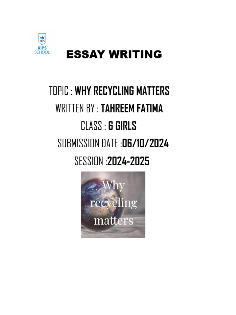 ESSAY WRITING Class 6 | PDF