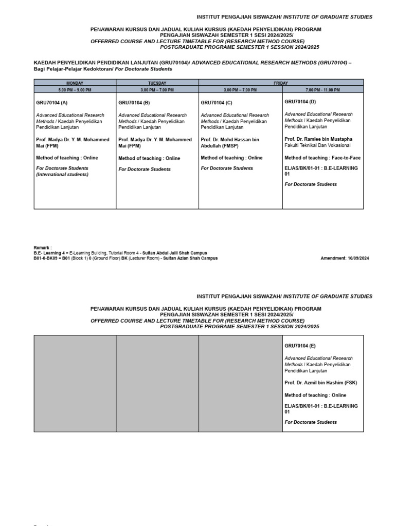 Kursus Kaedah Penyelidikan IPS M241 10092024 | PDF
