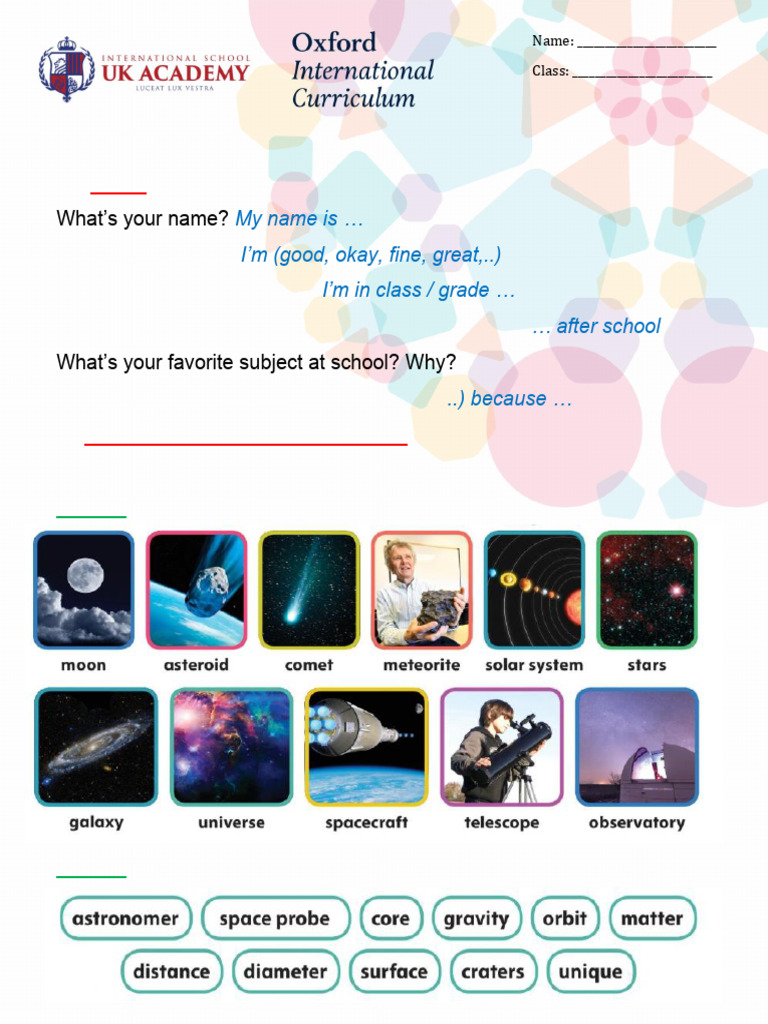 ENGLISH - Speaking test review g4 | PDF