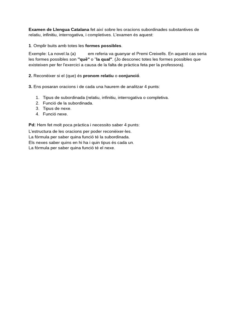 Examen Català 3r Trimestre | PDF