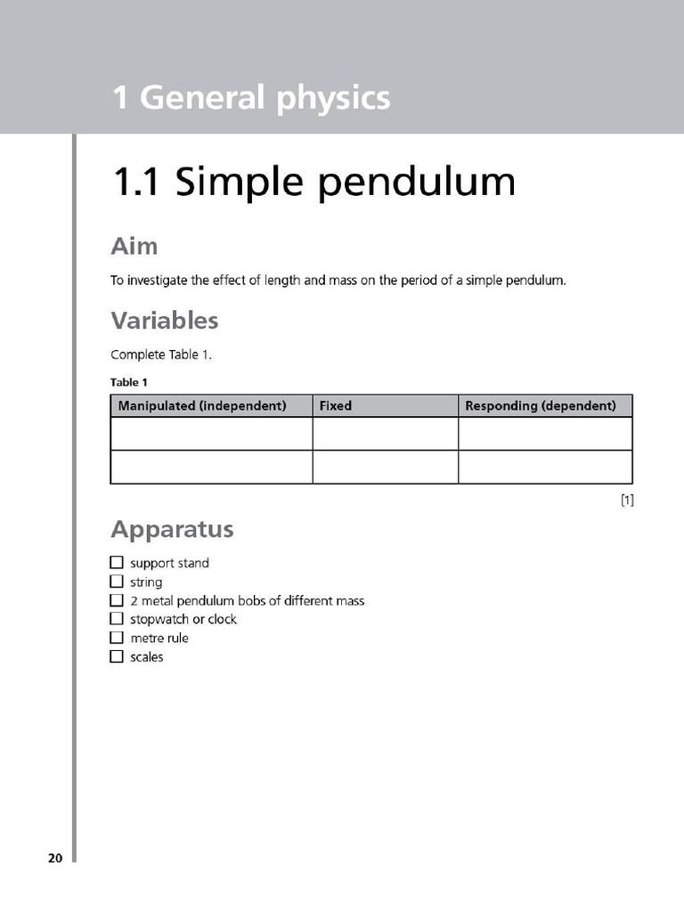 Simple pendulum | PDF