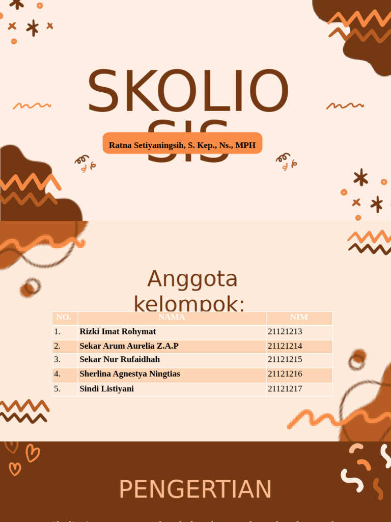 Kel. 10 PPT Skoliosis | PDF