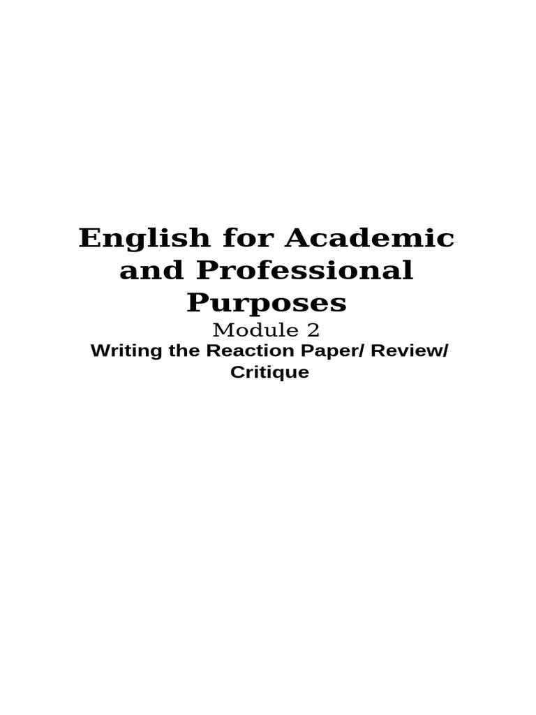 English For Academic and Professional Purposes | PDF