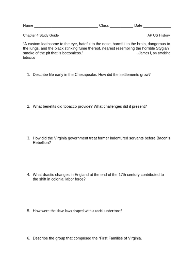 4 - Chapter 4 Study Guide | PDF