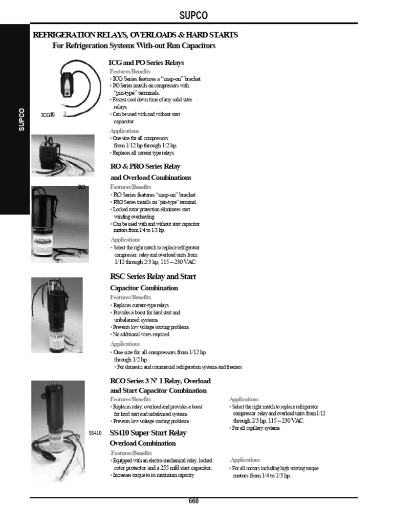 Supco Refrigeration Cross Reference | PDF