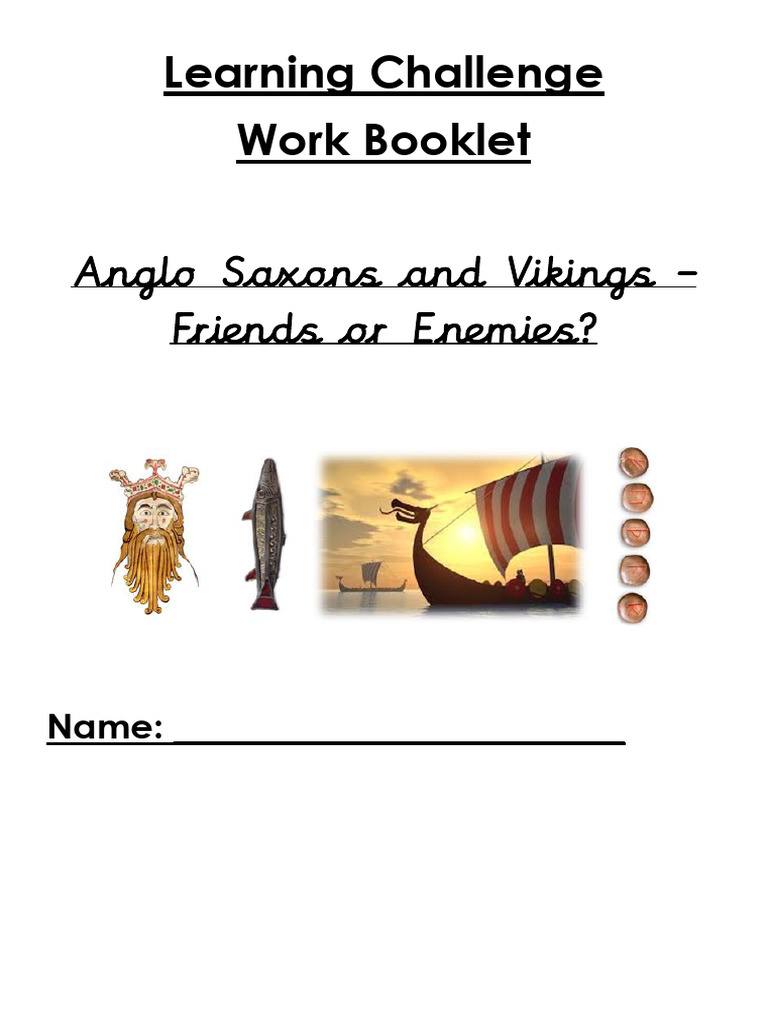 Anglo Saxons and Vikings Home Learning Booklet Aut 12 | PDF | Anglo ...