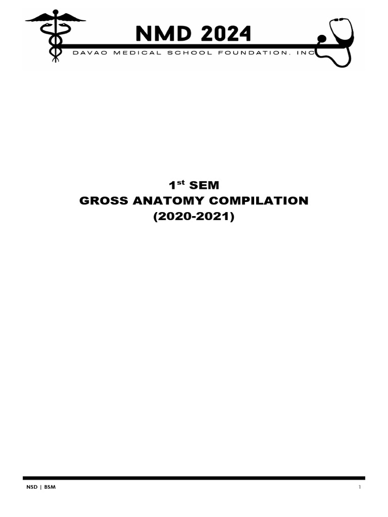 2024 Compiled 1st Sem Anatomy | PDF