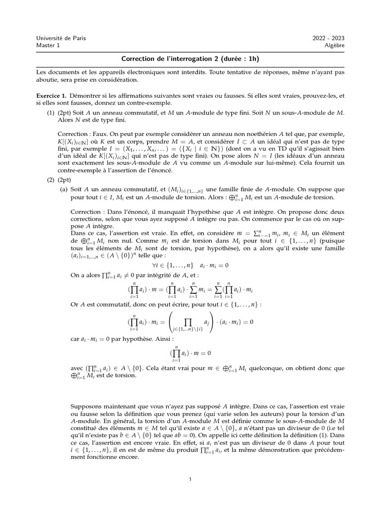 CC2 AL7 2022 Corrig | PDF