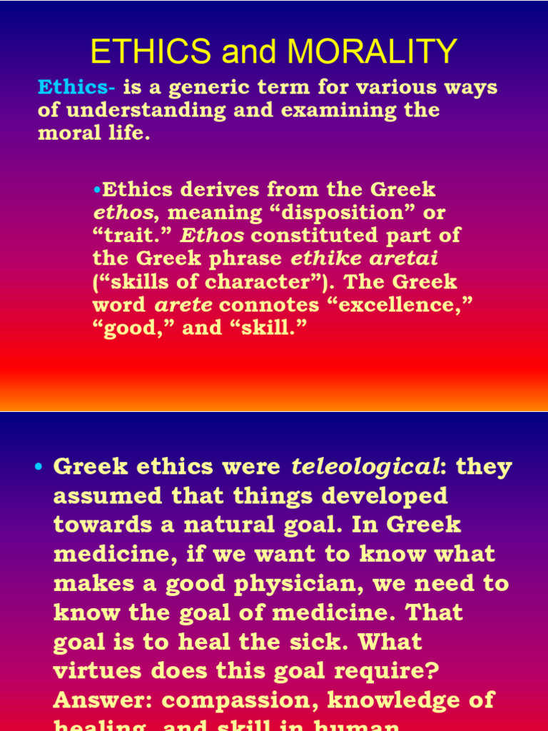 ETHICS and MORALITY | PDF