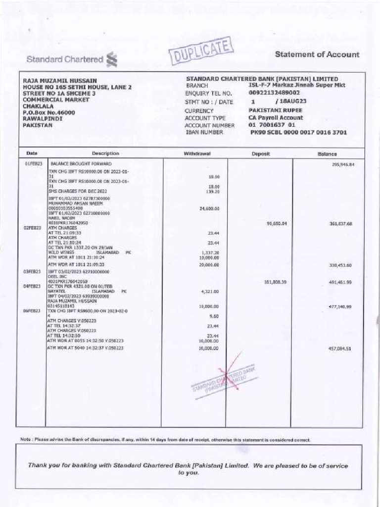 Bank Statment - Compressed Personal | PDF