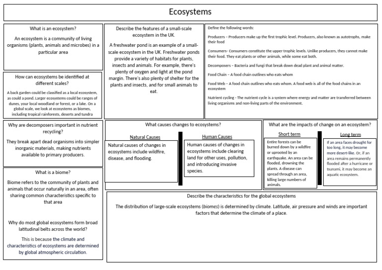Ecosystem-revision-sheet-EG | PDF