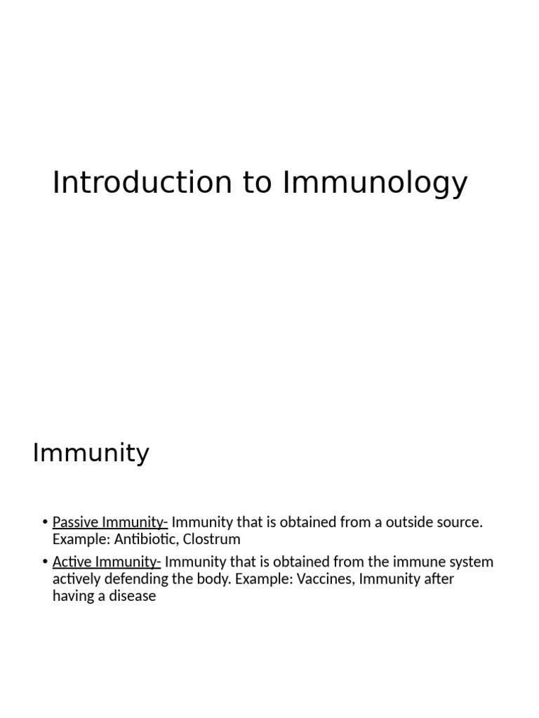 Introduction To Immunology | PDF