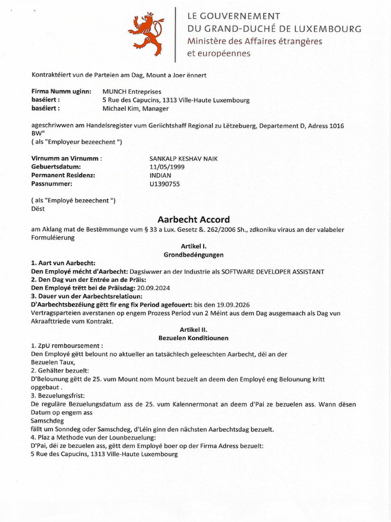 Sankalp Keshav Workpermit | PDF