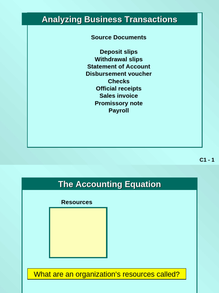 Analysis of Business Transactions | PDF
