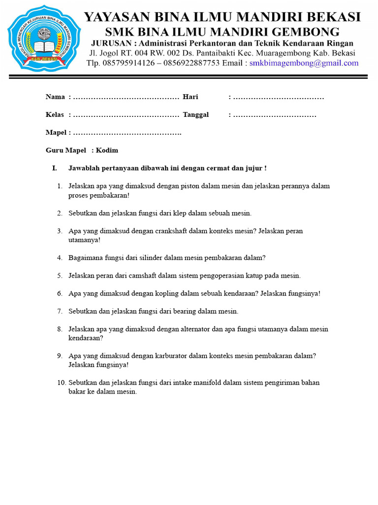 Soal TKRO 10-11 | PDF