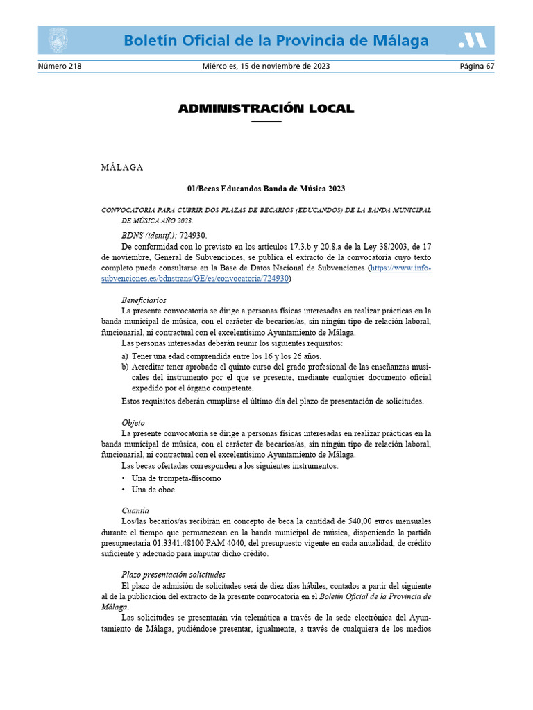 Bop 15 11 2023 | PDF