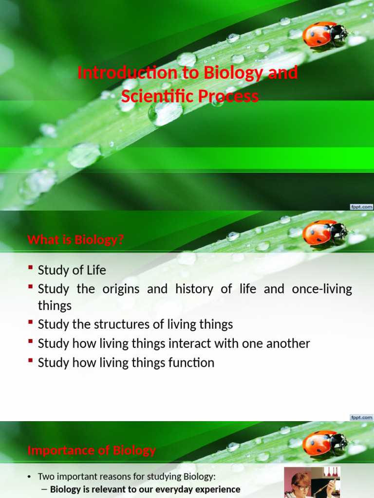 INTER 2 Lesson 1-Introduction To Biology and Scientific Process | PDF