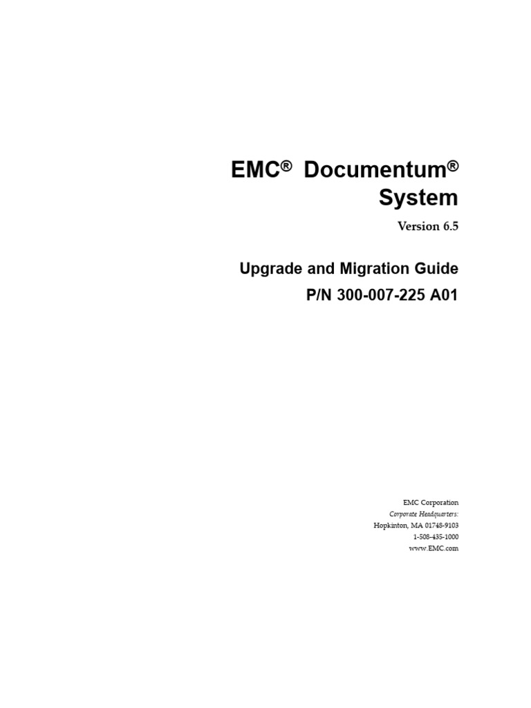 OpenText Documentum Upgrade Migration Guide | PDF