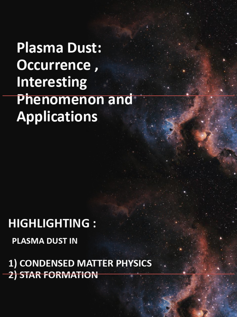 Plasma Dust Presentation | PDF