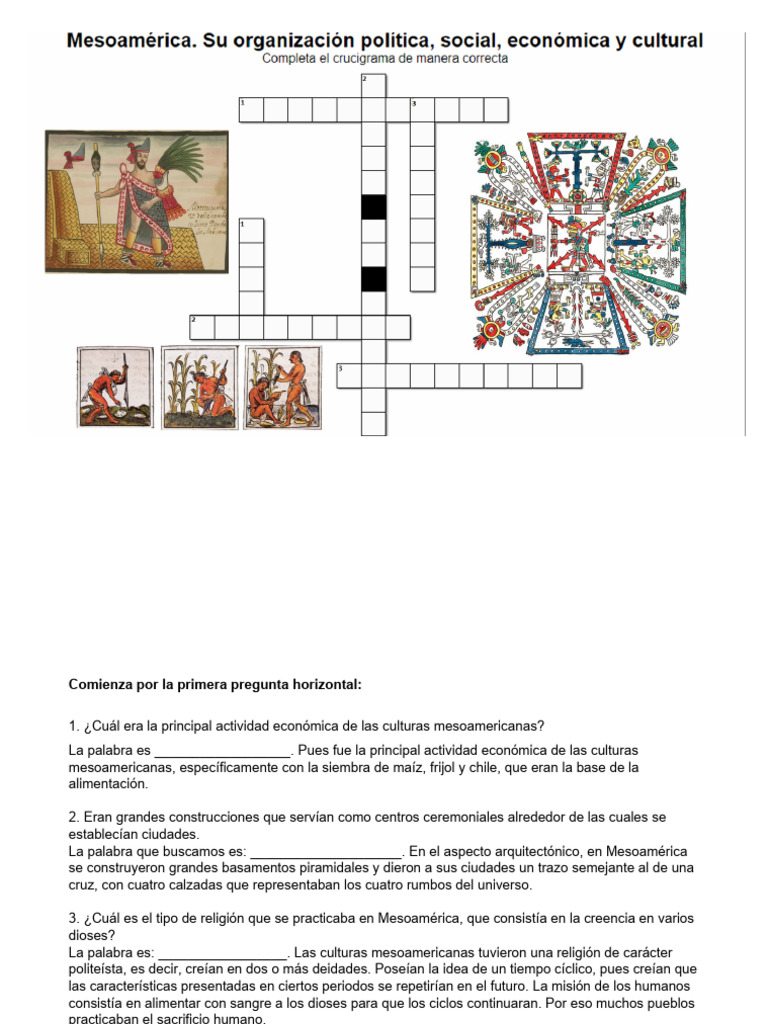 Crucigrama Historia | PDF