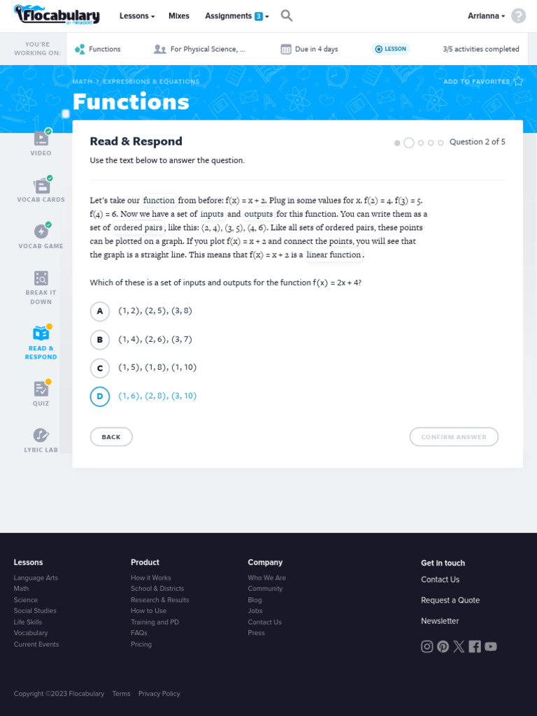 Functions - Output - Input | PDF