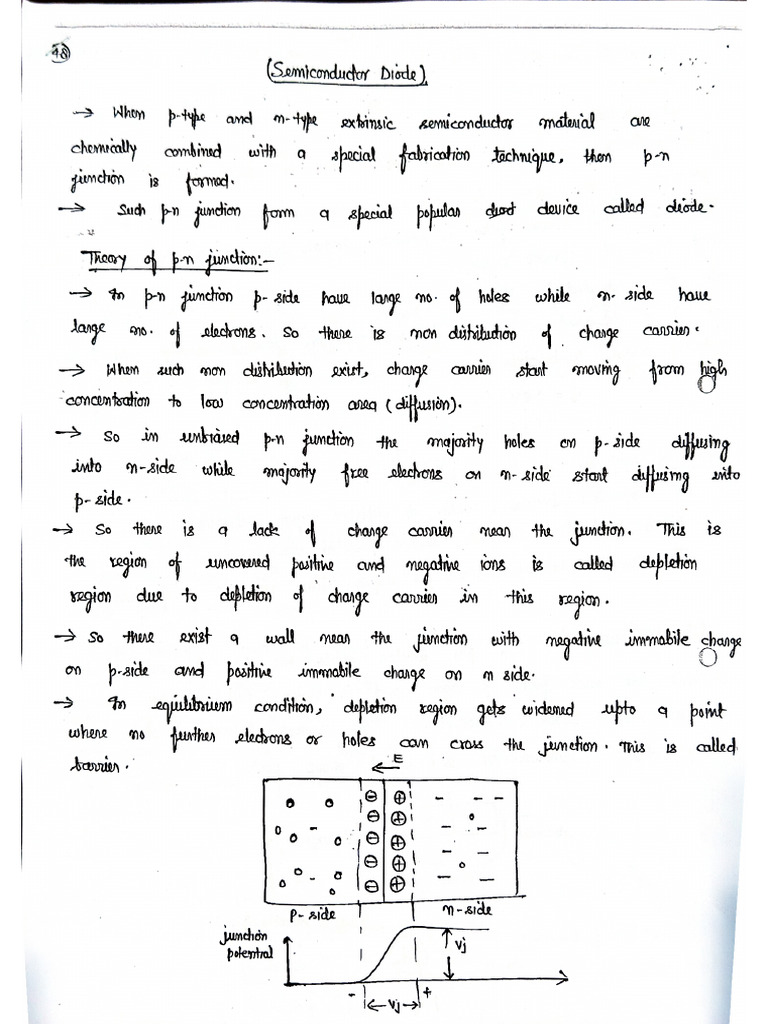 Electronics Semiconductor Diode Notes | PDF