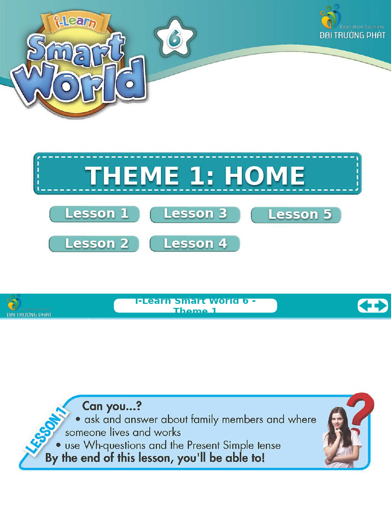 Giáo Án Điện Tử, Bài Giảng Power Point I Learn Smart World 6 Home | PDF
