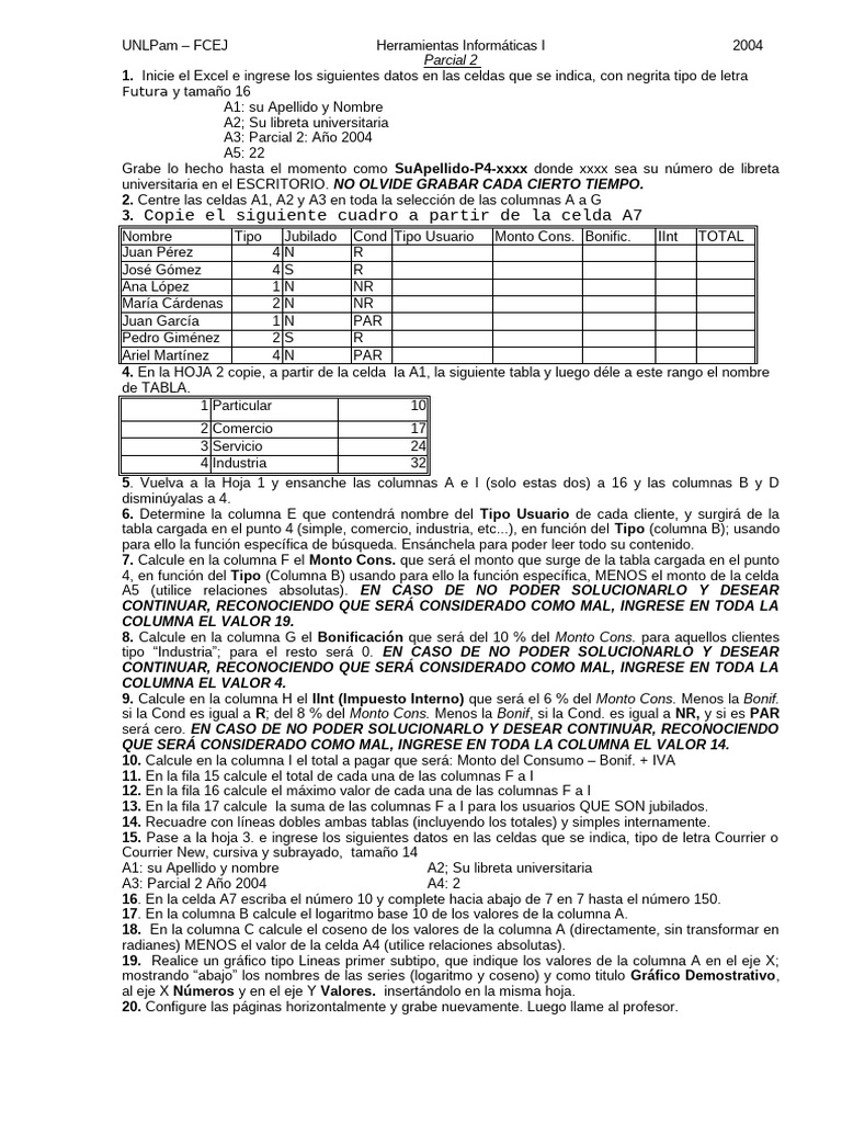 Par2 2004 Enunciado C | PDF