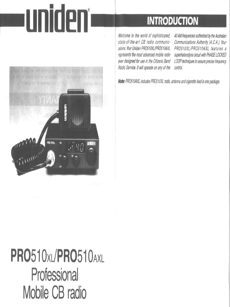 Uniden PRO-510XL (Manual) | PDF
