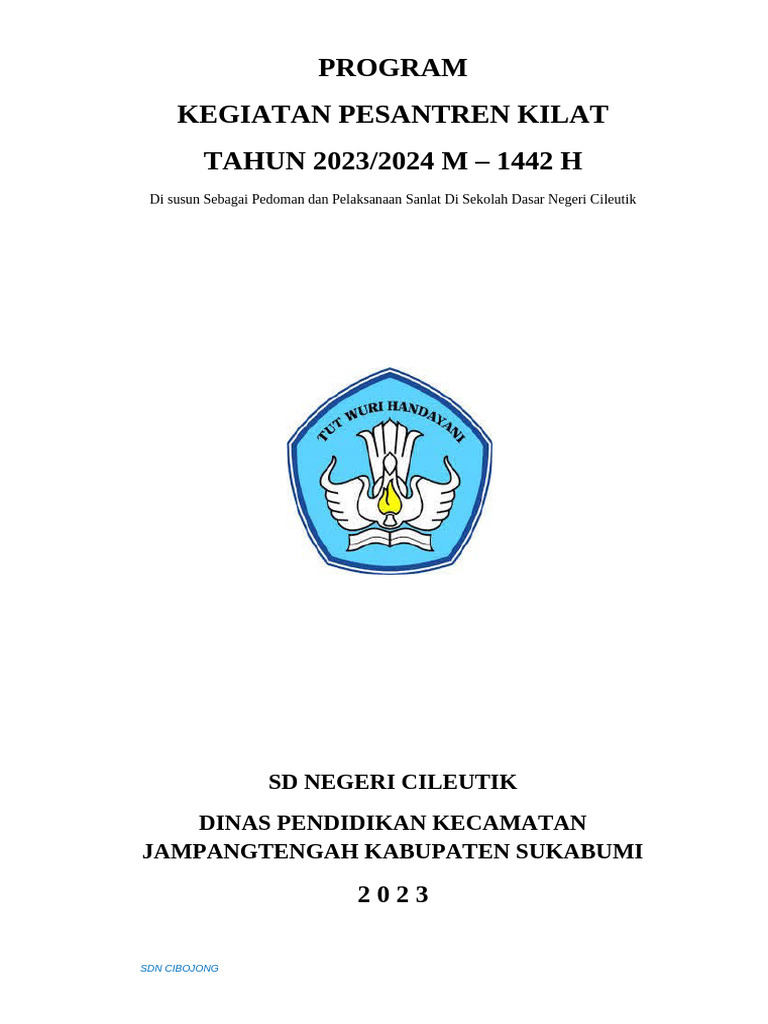 Program Kegiatan Sanlat 2021 | PDF