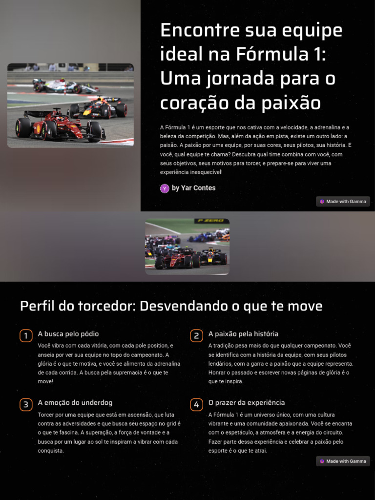 Encontre Sua Equipe Ideal Na Formula 1 Uma Jornada para o Coracao Da ...
