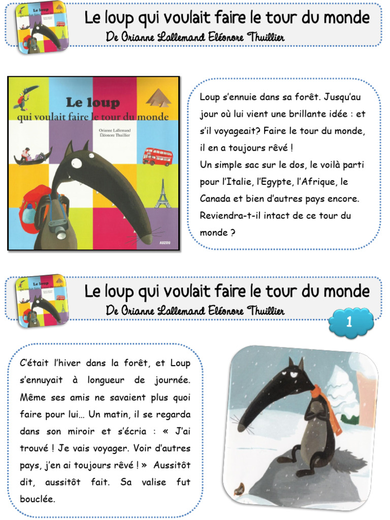 Le Loup Qui Voulait Faire Le Tour Du Monde | PDF
