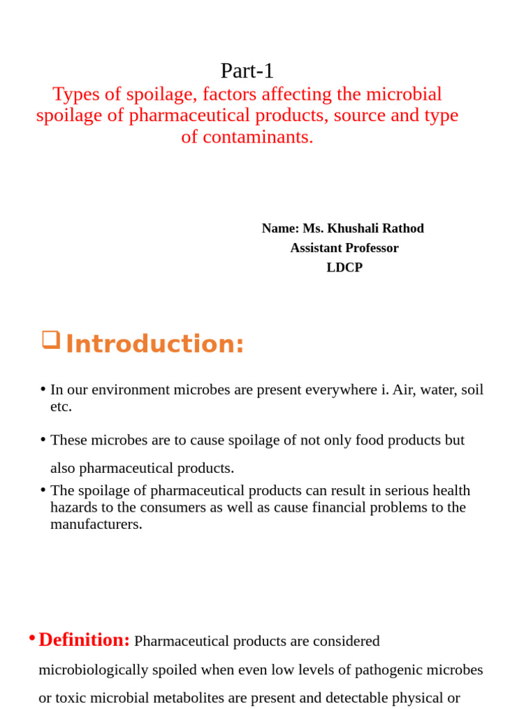 Types of Spoilage | PDF