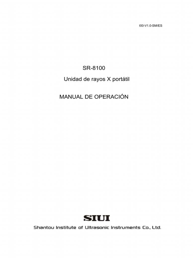 Siui Sr-8100 Operation Manual v3.2 (1) Español | PDF
