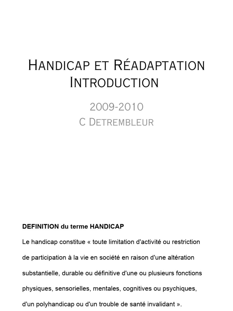 Handicap_1 | PDF