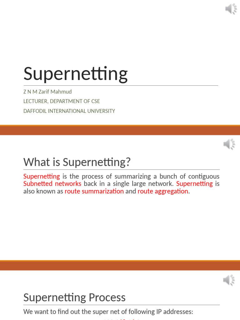 Supernetting | PDF
