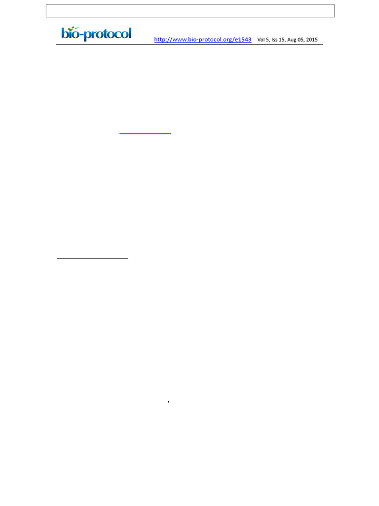 Bio Protocol1543 | PDF