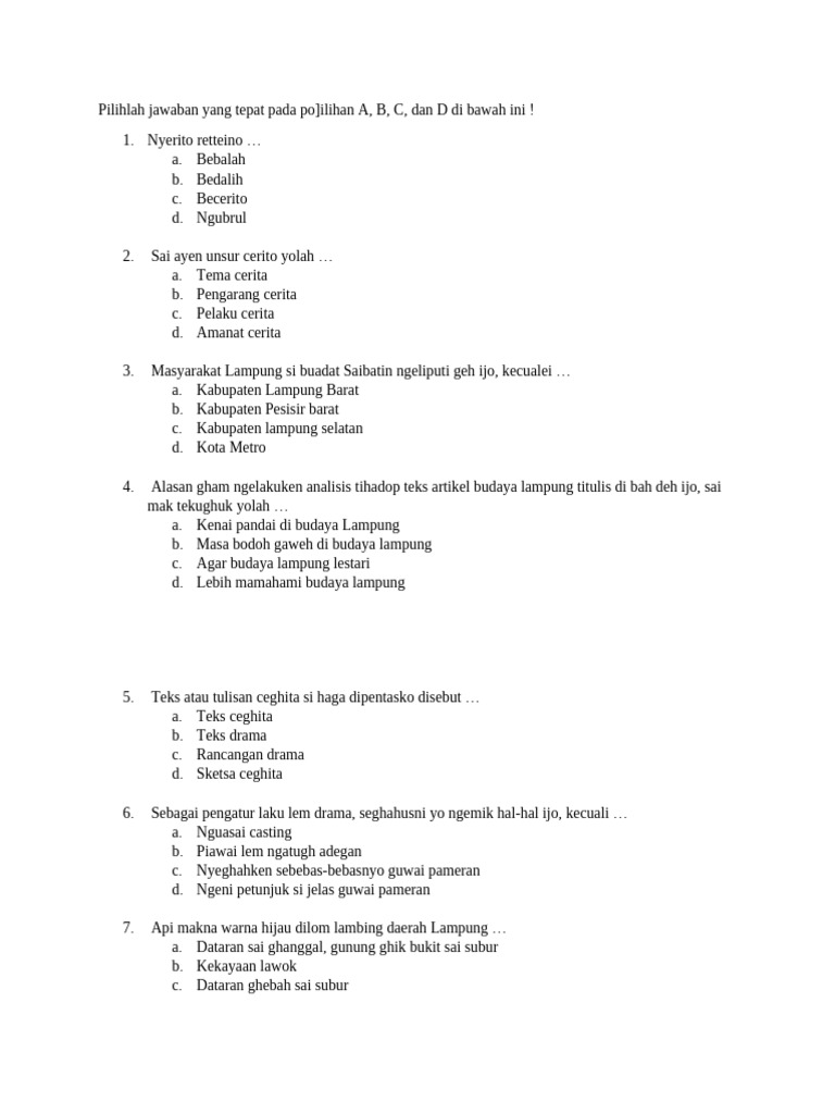 Soal Blampung Kelas X TKR | PDF