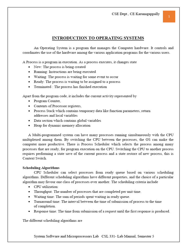 SS&MP Lab Manual | PDF