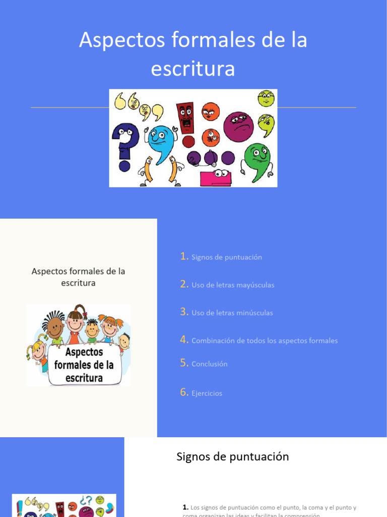 ASPECTOS FORMALES DE LA ESCRITURA | PDF