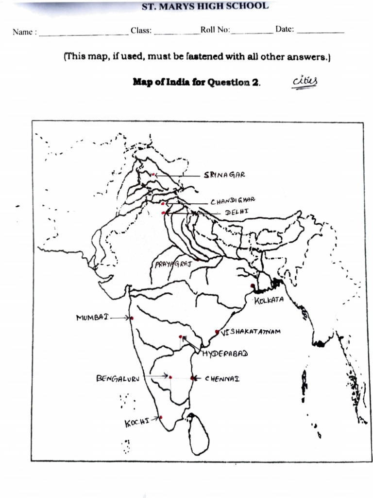 Map of India - Cities | PDF