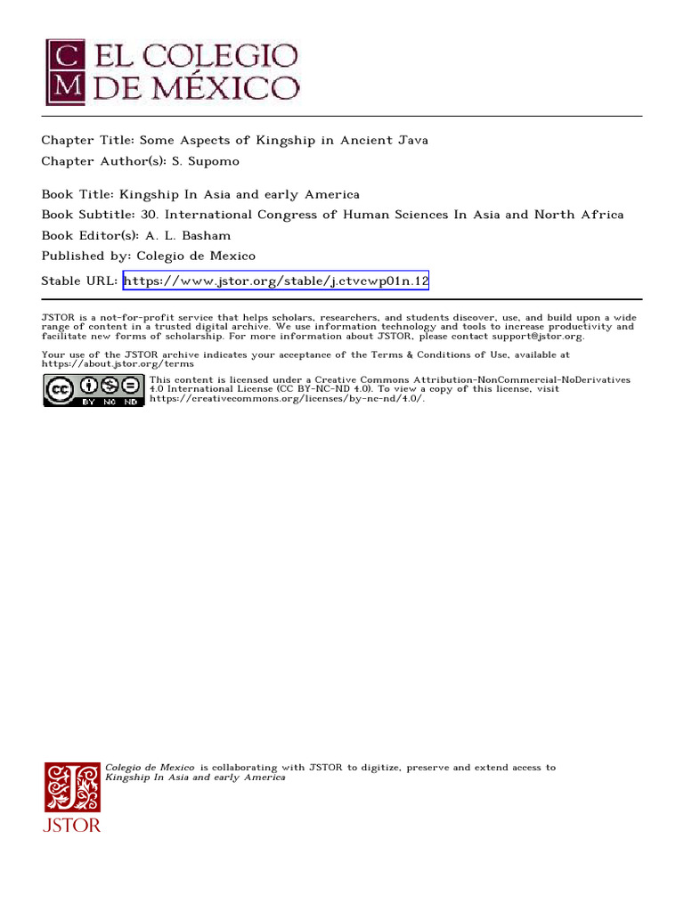 Supomo AspectsKingshipAncient 1981 | PDF
