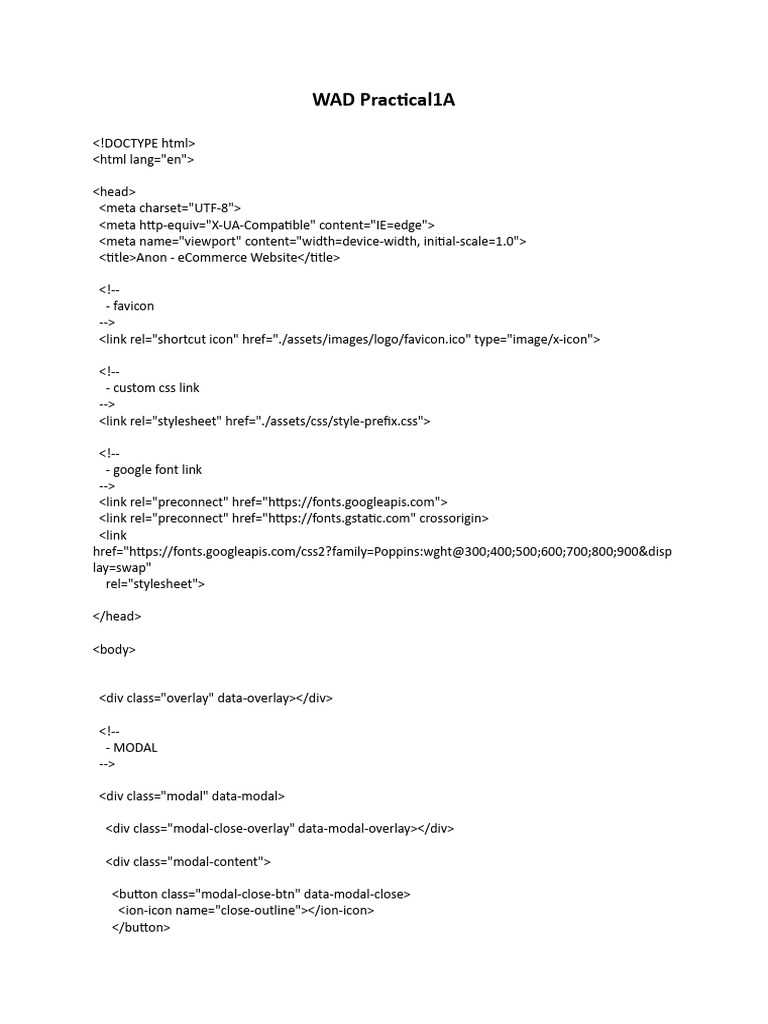 WAD Practical1A | PDF