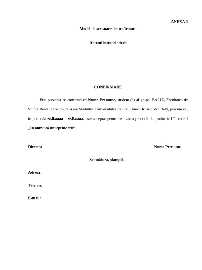 Anexe Practica | PDF